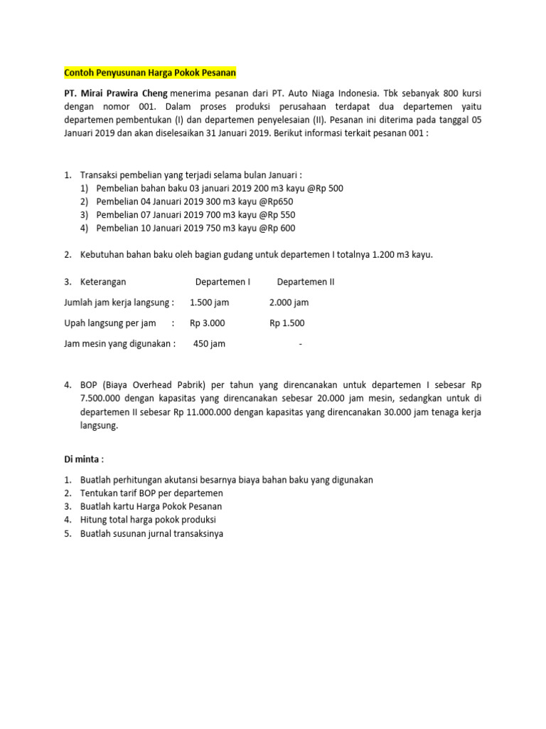 Contoh Perhitungan Joc | PDF