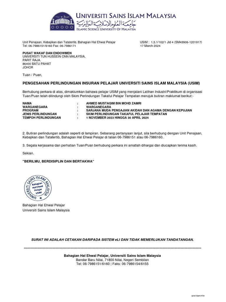 Coverletter 1201917 | PDF