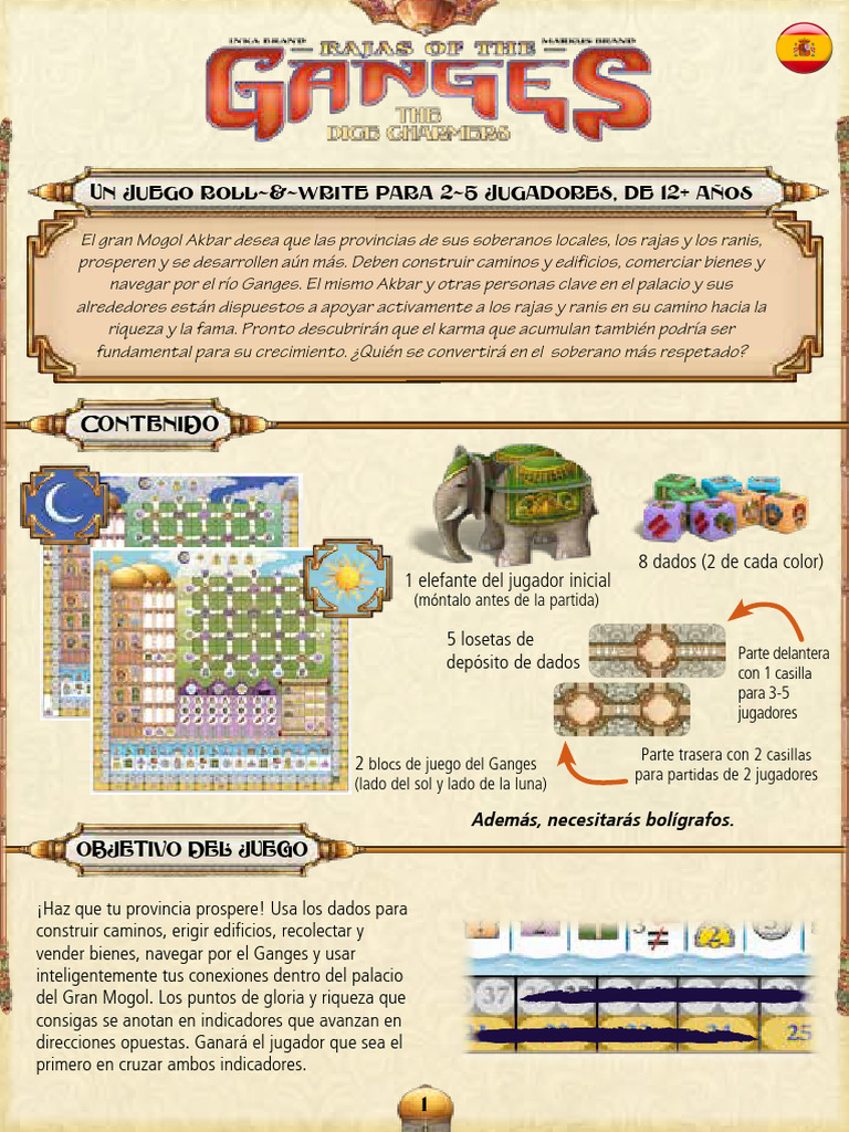 Juego de Dados: Prosperidad en el Ganges | PDF