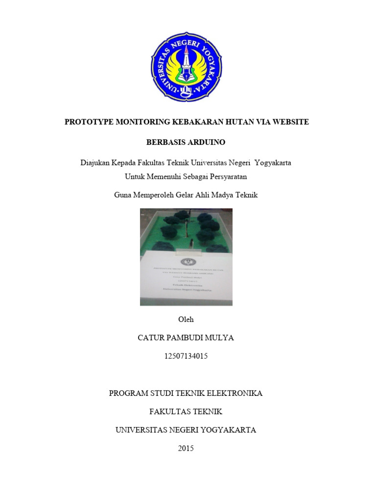 Prototype Monitoring Kebakaran Hutan Via Website Berbasis Arduino Pdf Teknologi And Rekayasa