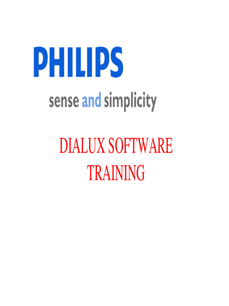 Philips Dialux Software Setup Guide | PDF | Art