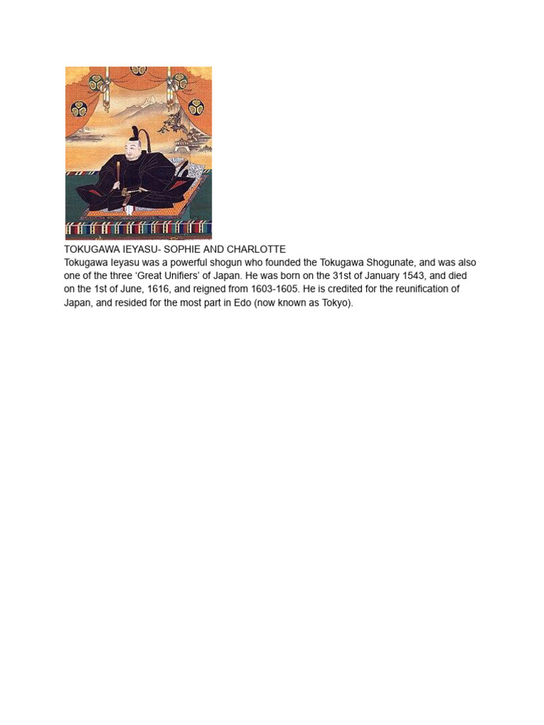 Tokugawa Ieyasu: Founder of Shogunate | PDF | History | Classics
