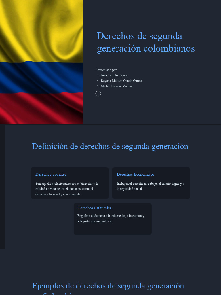 Derechos de Segunda Generación en Colombia | PDF | Igualdad de género ...