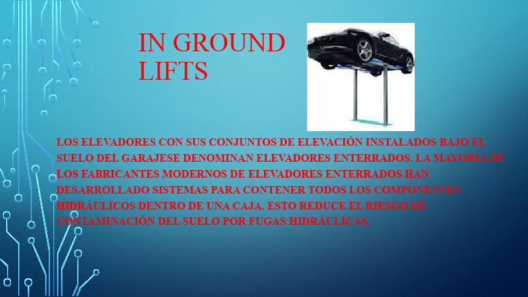 In Ground Lifts | PDF