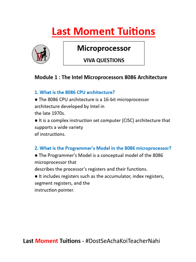8086 Microprocessor Guide | PDF | Central Processing Unit | Integrated ...