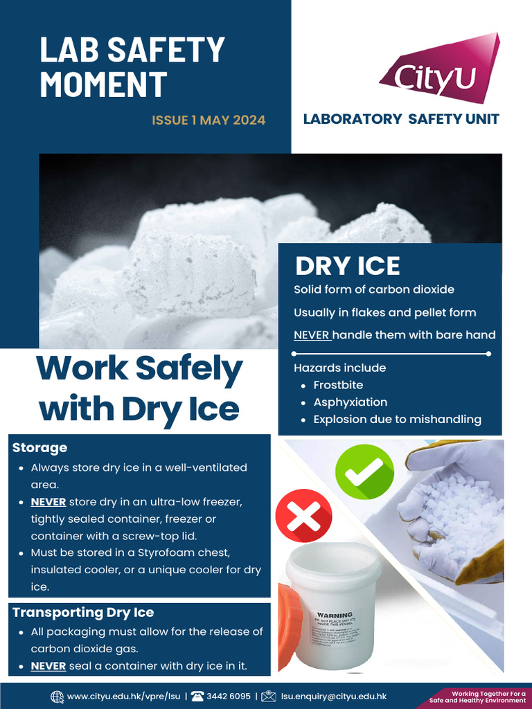 Lab Safety Moment - Issue 1 - May 2024 - Dry Ice | Download Free PDF ...