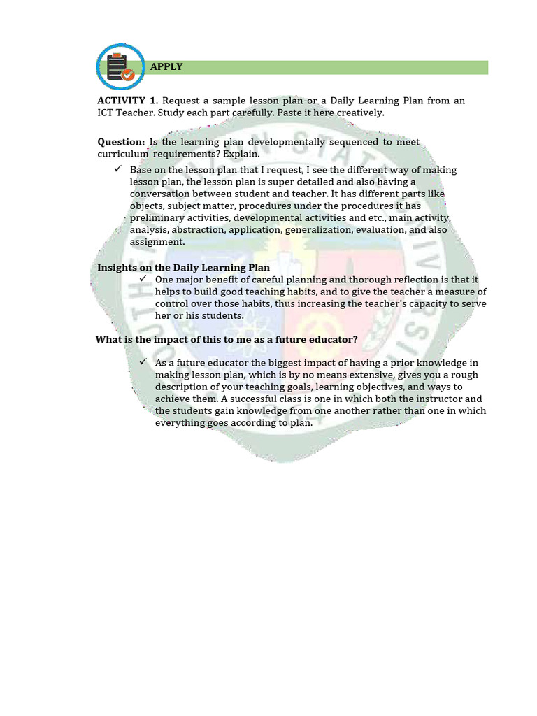 Ict Lesson Plan | PDF | Lesson Plan | Computer Program