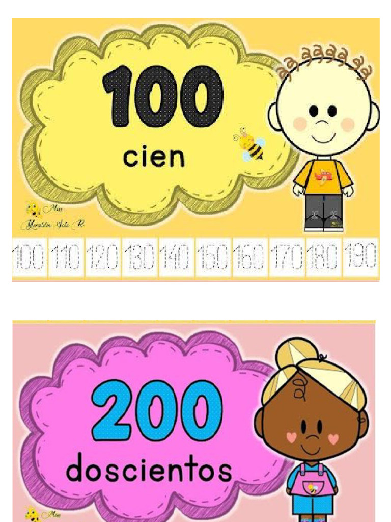 Numeros de 10 en 10 y de 100 en 100 | PDF