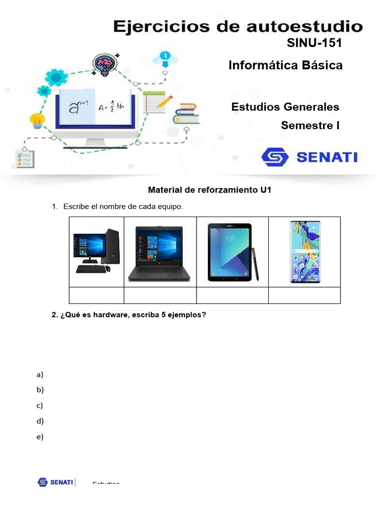 SINU-151 - Unidad01 - Material - Reforzamiento 1 | PDF