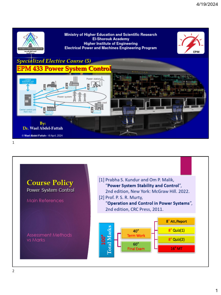 Lecture No. 1 | PDF | Electric Power Transmission | Ac Power