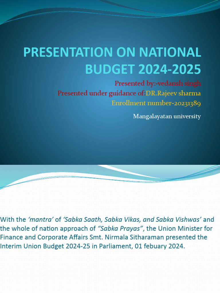 National Budget 2024-25 Overview | PDF | Taxes | Direct Tax