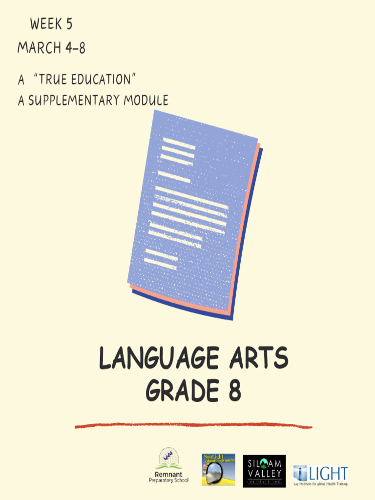 Grade 8 Language Arts Module | PDF | Jesus