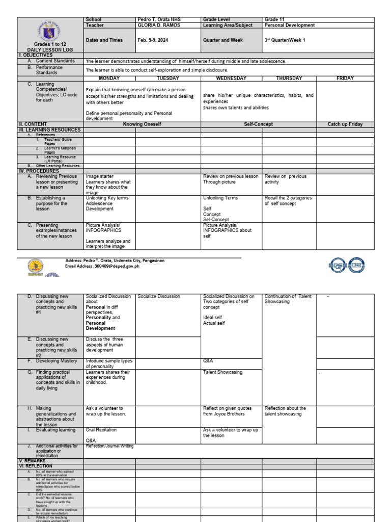 Pd-Week 1 | Download Free PDF | Learning | Self Concept