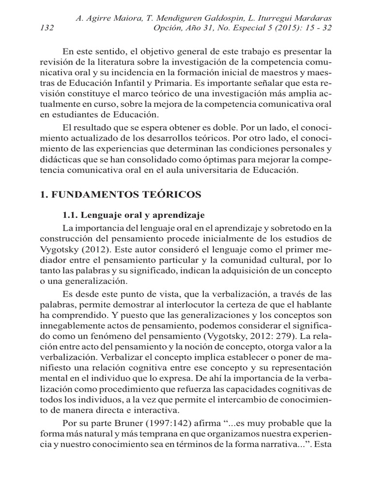 Mejora de la Competencia Oral en Maestros | PDF | Aprendizaje | Mente