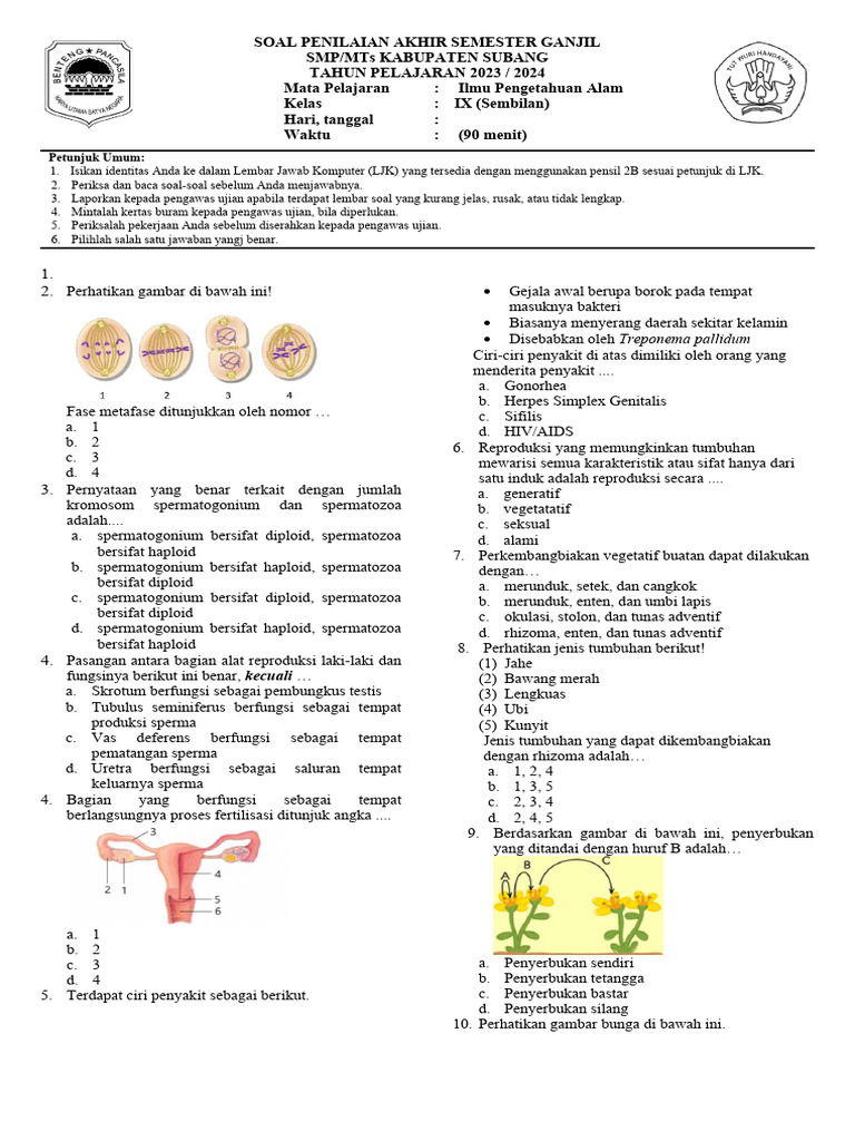 Soal Uas Ipa Kelas Ix Semester 1 | PDF