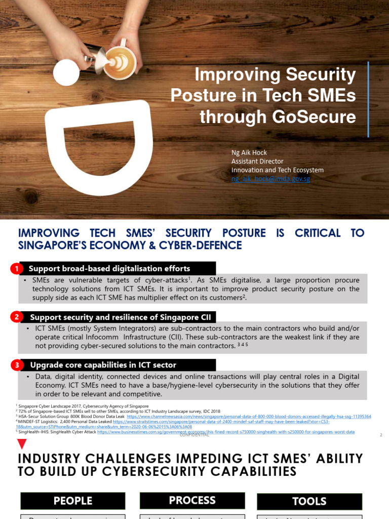 Improving Security Posture in Tech SMEs Through GoSecure - IMDA | PDF | Computer Security | Security