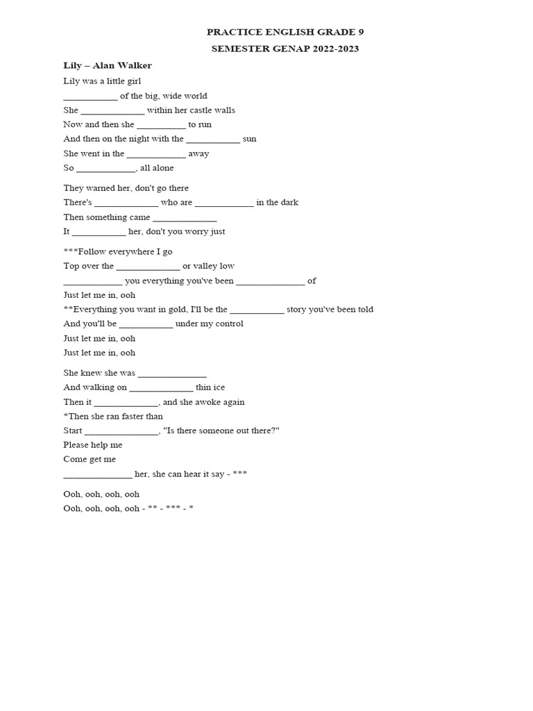 Practice English Grade 9 | PDF