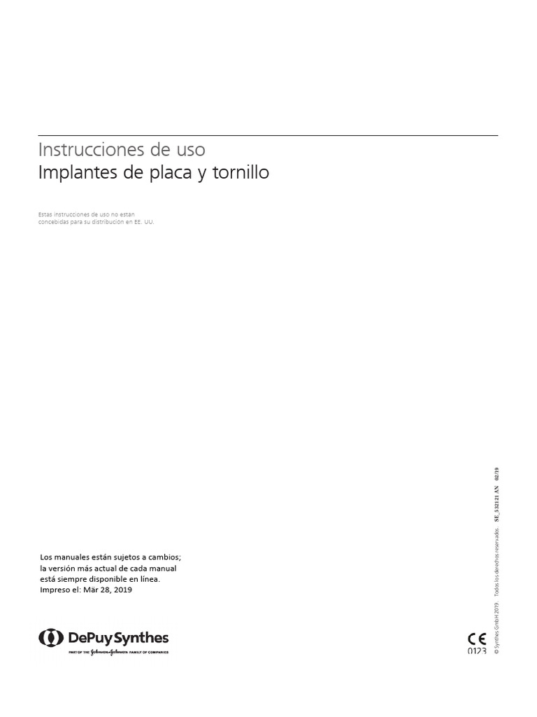 Sistemas Guía DEPUY | PDF | Mano | Hueso