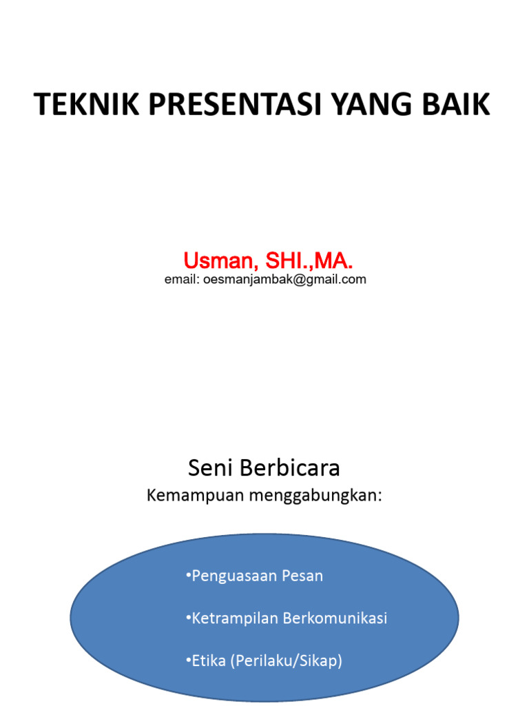 Teknik Presentasi Efektif dan Menarik | PDF