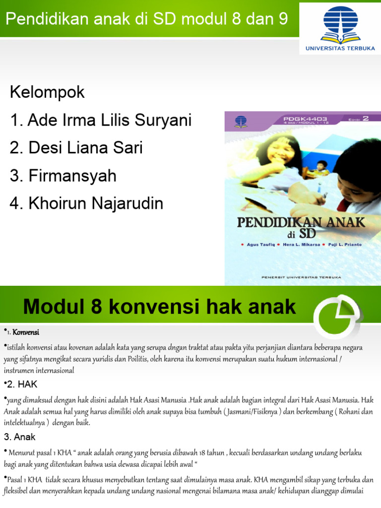 MODUL 8 Pendidikan Anak Di SD Modul 8 New | PDF