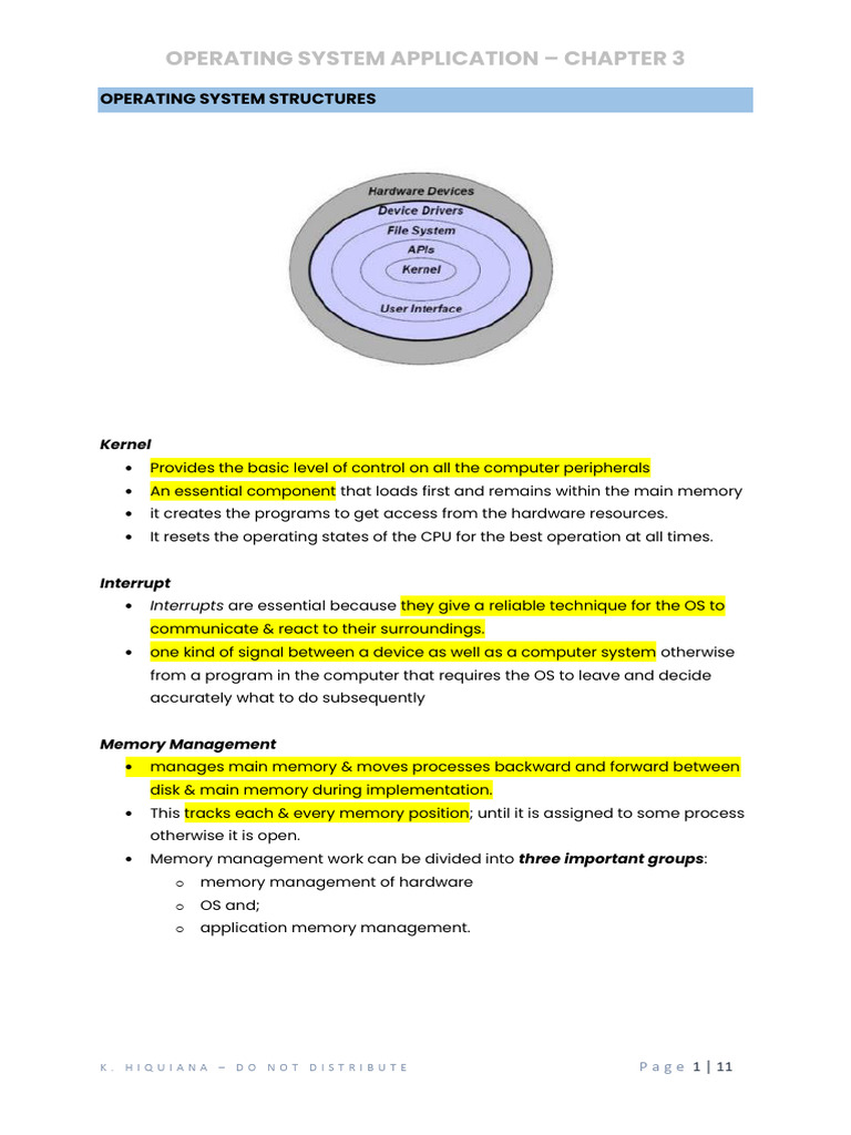 OS1 Chapter 3 | PDF | Operating System | Kernel (Operating System)