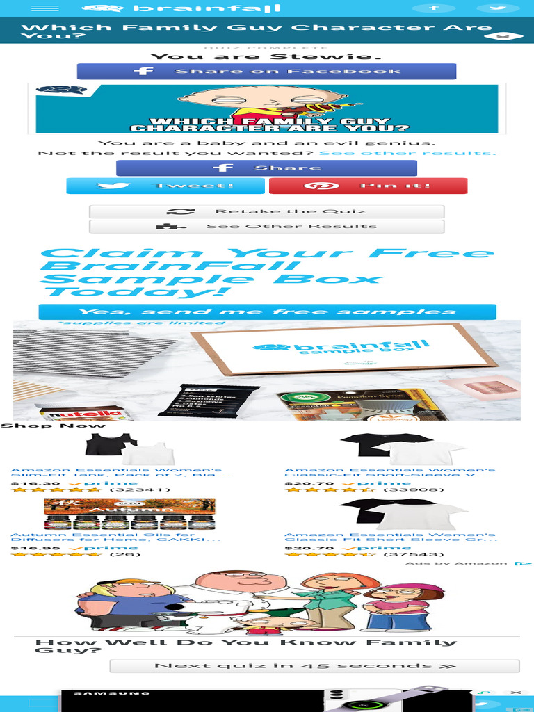Family Guy Quiz: Test Your Knowledge | PDF
