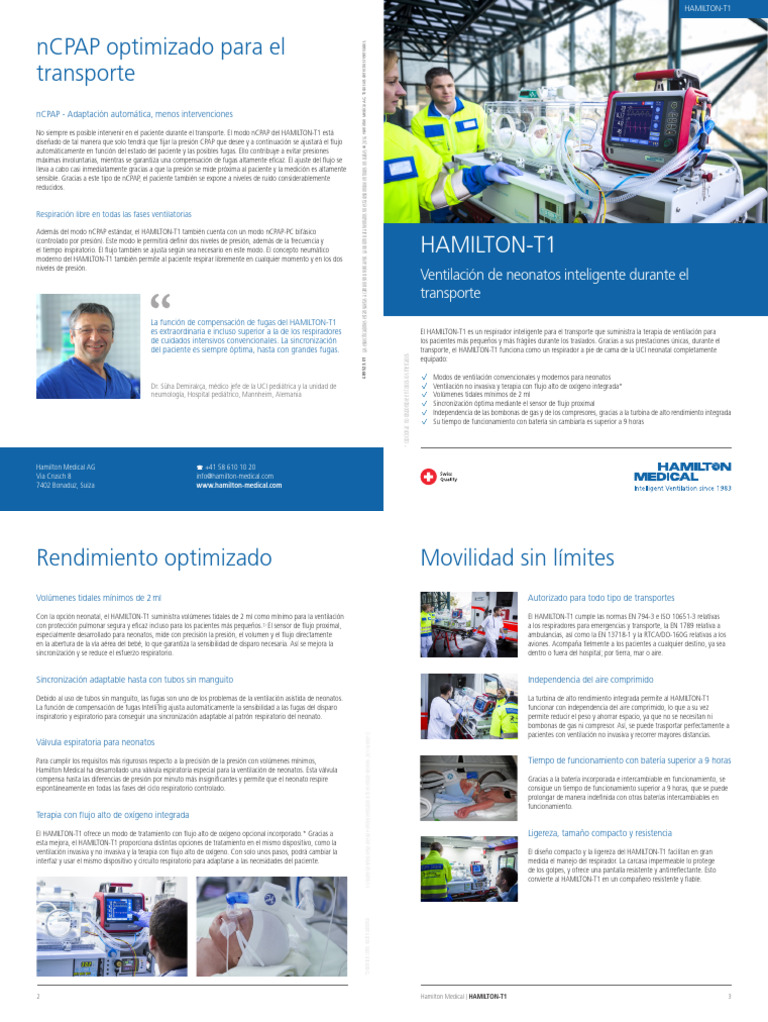 HAMILTON-T1-military Brochure-V2.2.x Brochure Es 689523.01 | PDF