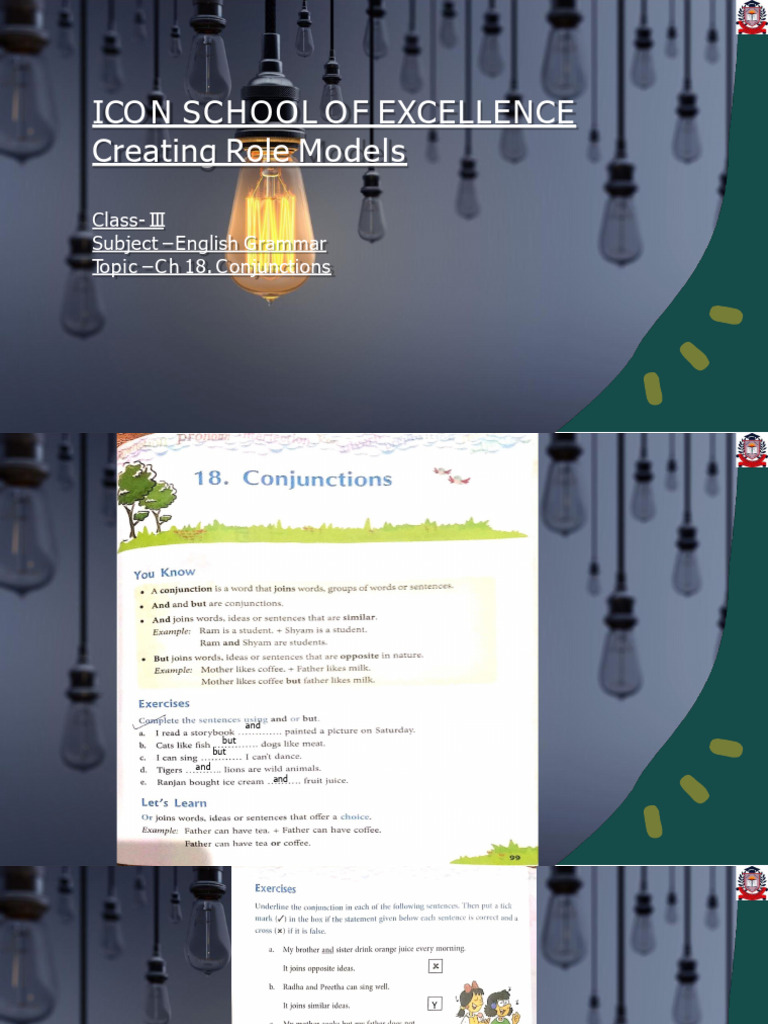 English Grammar Class 3 CH 18 Conjunction Ans | PDF