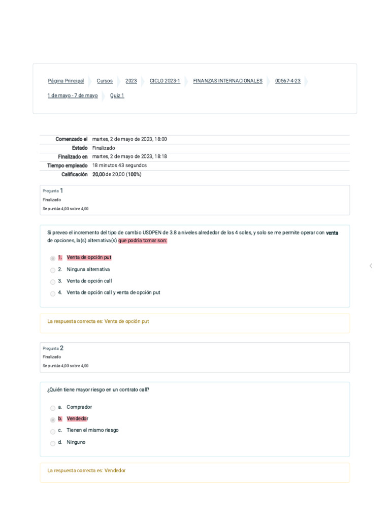 Control n1 11 Fin Ine | PDF | Opción (Finanzas) | Business