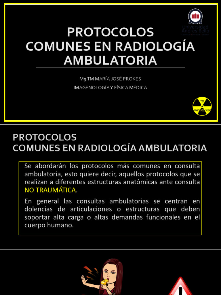 1 Protocolos Comunes en Radiología Ambulatoria | PDF | Hombro | Rodilla
