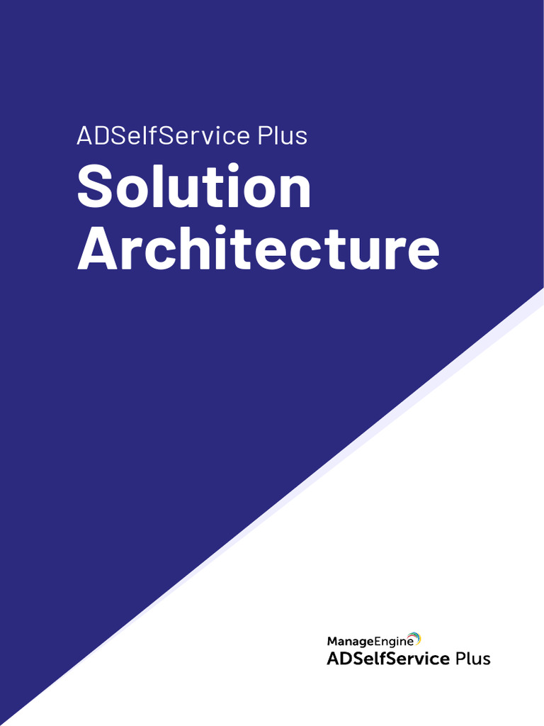ADSelfService Plus Architecture Overview | PDF | Proxy Server | Networking