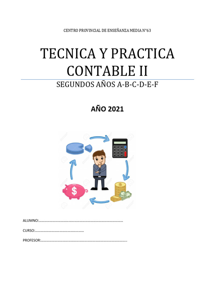 cuadernillo TECNICA Y PRACTICA CONTABLE II 2do año | PDF | Contabilidad | Factura
