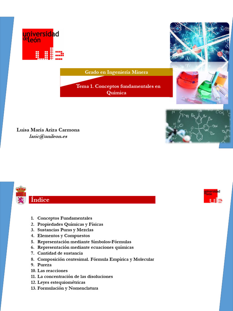 Tema 1A | PDF | Concentración | Sustancias químicas