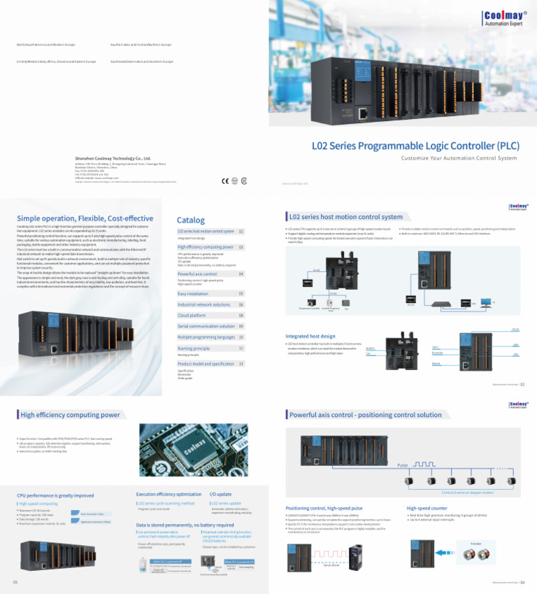 L02 Plc Brochure Pdf Engineering Applied Mathematics