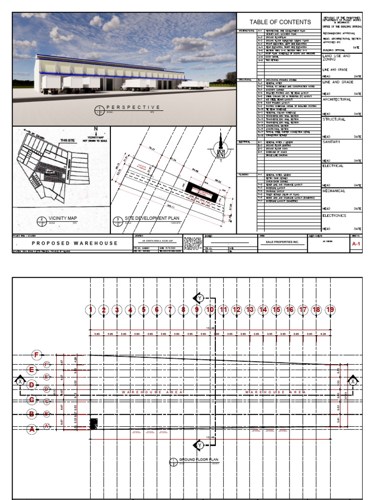 Proposed Warehouse Development Plan | PDF | Door | Building Engineering