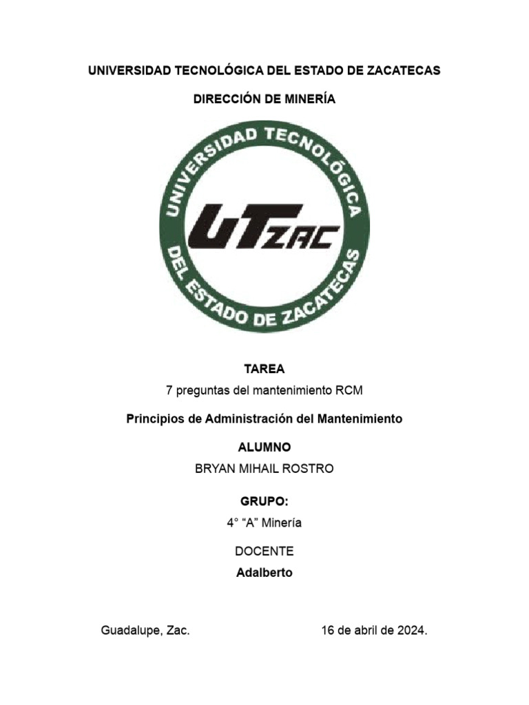 7 Preguntas RCM | Descargar gratis PDF | Ingeniería de confiabilidad
