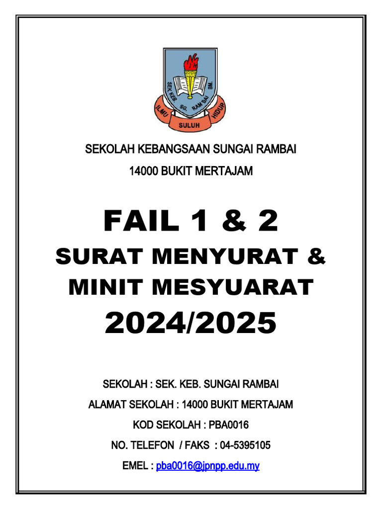 Cover Depan Fail Panitia 2024 - 25 | PDF