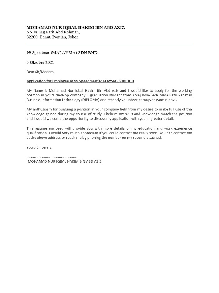 Cover Letter JK Wire | PDF