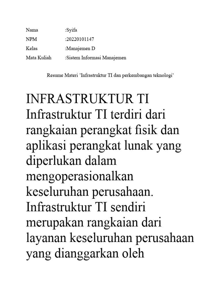 Resume Materi 5 Sim | PDF