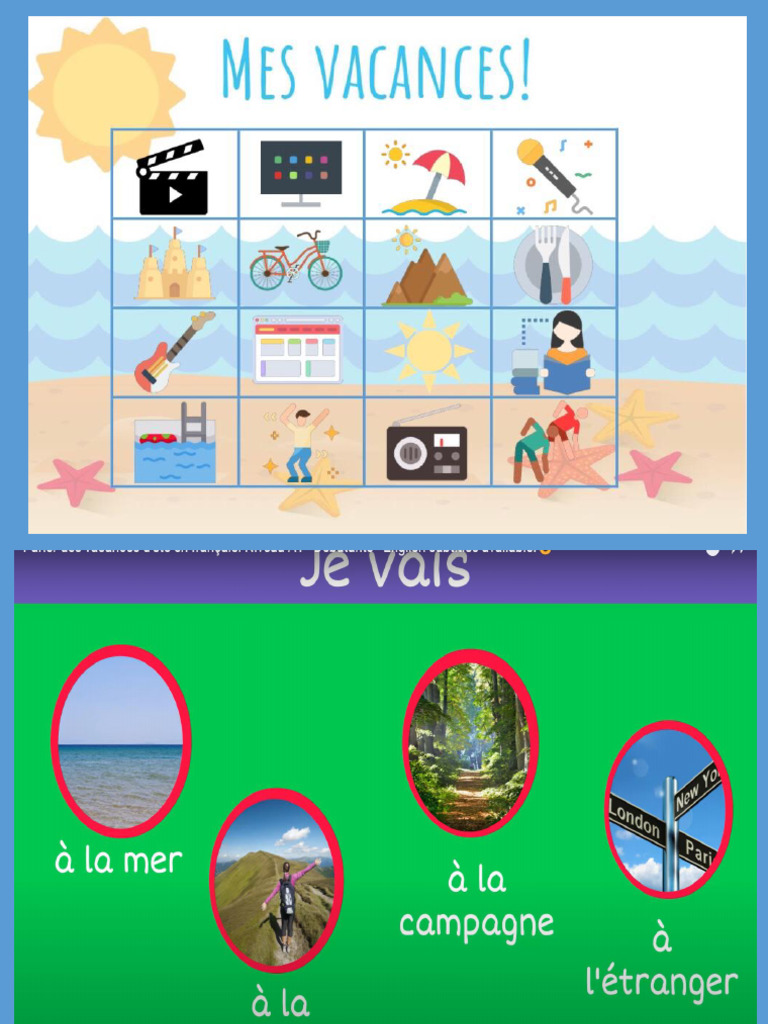 Mes Vacances | PDF