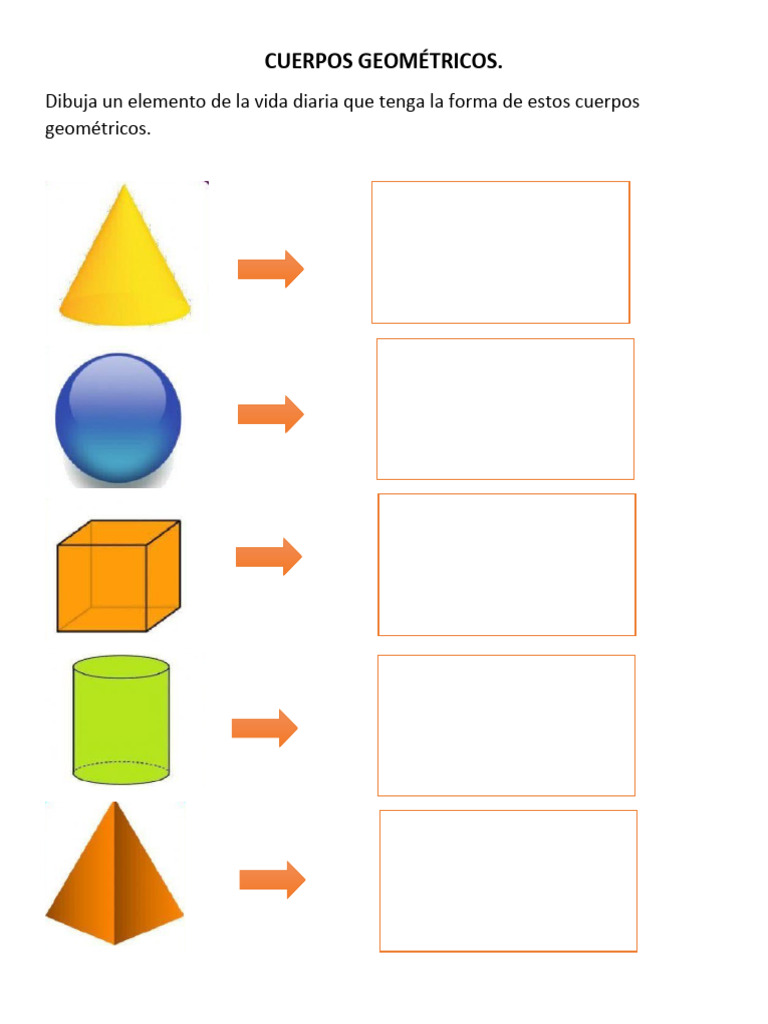 Ficha CUERPOS GEOMETRICOS | PDF