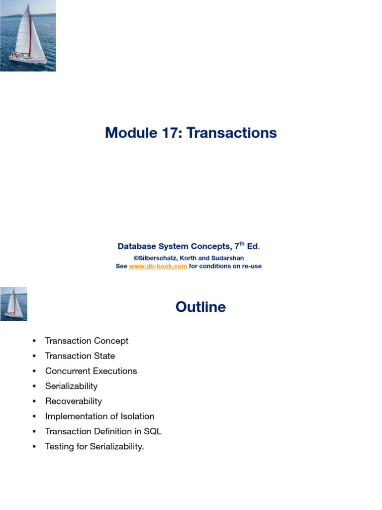 ch17 (DBMS) | PDF | Database Transaction | Data