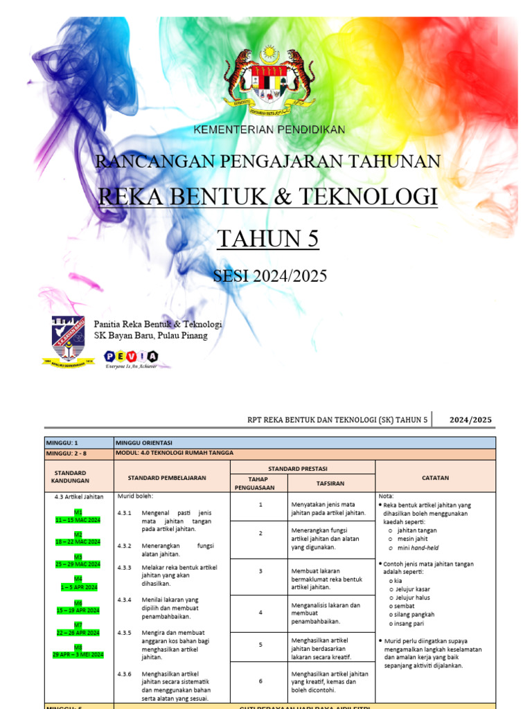 RPT RBT THN 5 (SK) 2024-2025 | PDF