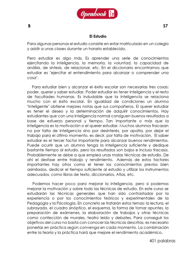 Técnicas de Estudio para el Éxito Escolar | PDF | Diabetes | Inteligencia