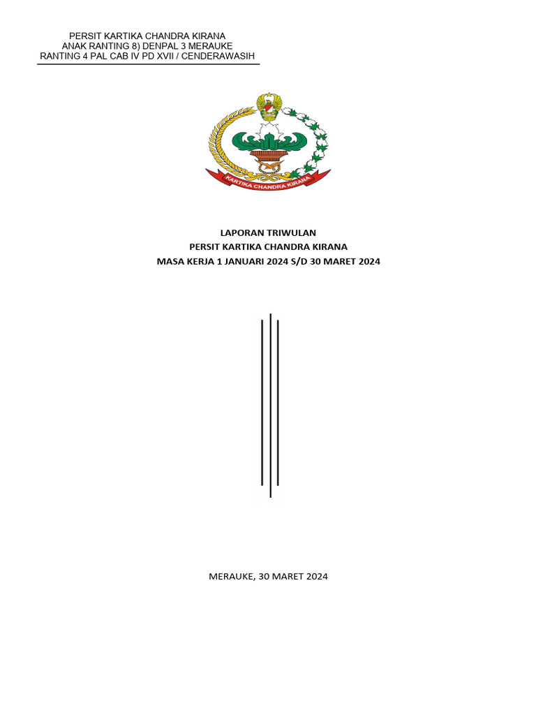 Laporan Persit TW I 2024 | PDF