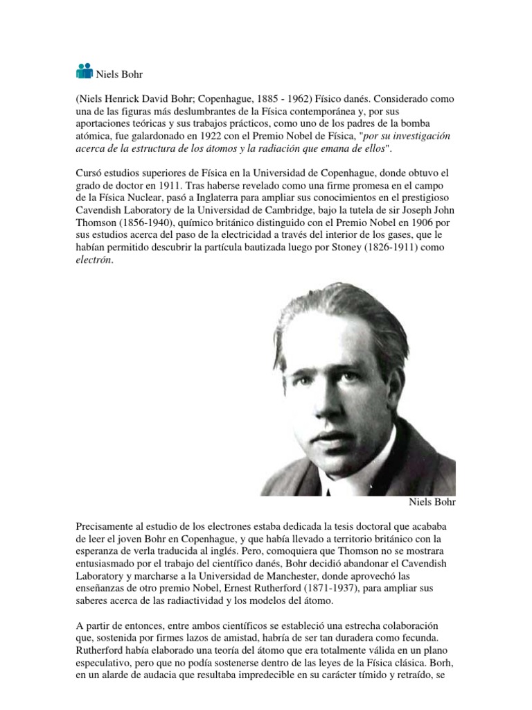Niels Bohr | PDF | Niels Bohr | Átomos