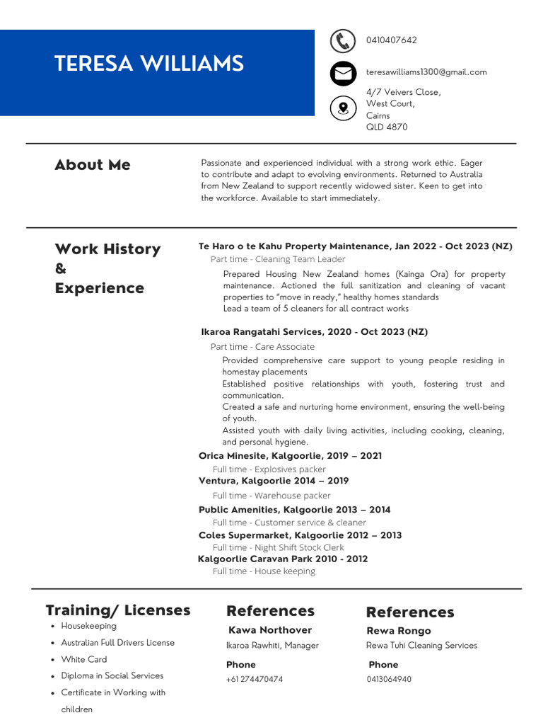 Teresa Williams CV 2023 | PDF