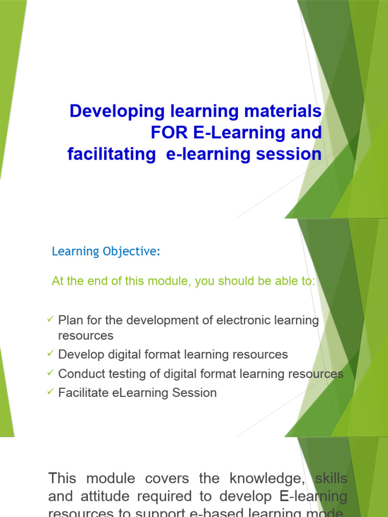 TM II Develop Learning Materials For E Learning Final | PDF | Educational Technology ...