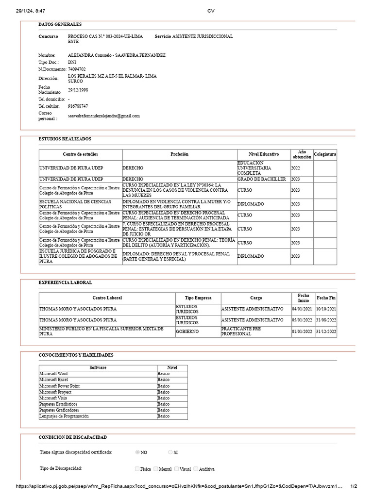 Cas 003 2024 Lima Este | PDF | Abogado | Derecho penal