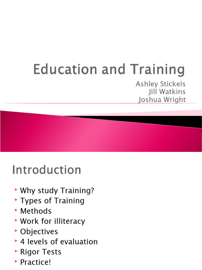 Education and Training-Final | PDF | Motivation | Motivational